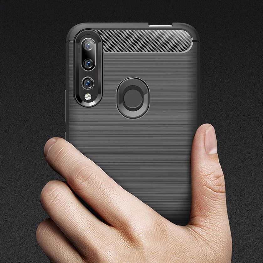 Flexi Slim Carbon Fibre Case for Huawei Y9 Prime 2019 (Black)